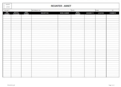 Register - Asset - Workplace Health and Safety | Inspections, Training ...