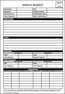 Template - Vehicle Request - Workplace Health and Safety | Inspections ...