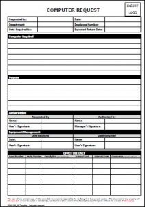 Template - Computer Request - Workplace Health and Safety | Inspections ...
