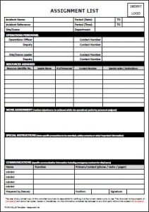 Template - Assignment List - Workplace Health and Safety | Inspections ...