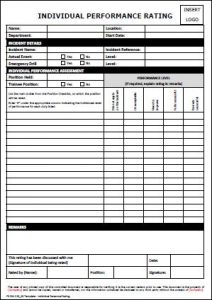 Template - Individual Performance Rating - Workplace Health and Safety ...