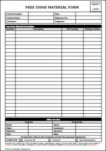 Template - Free Issue Form - Workplace Health and Safety | Inspections ...