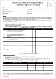 Template - Process Safety Observation - Management of Change ...