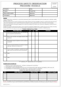 Template - Process Safety Observation - Pressure Vessels - Workplace ...
