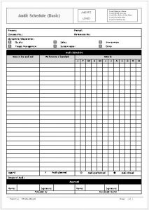 Template - Audit Schedule (Basic) - Workplace Health and Safety ...