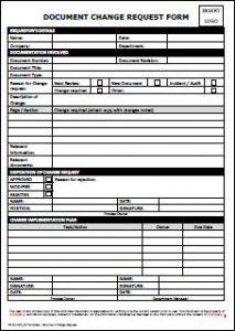 Template - Document Change Request - Workplace Health and Safety ...