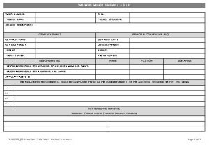 Template - Safe Work Method Statement - Workplace Health and Safety ...