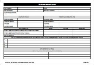 Template - Job Hazard Analysis (JHA) - Workplace Health and Safety ...