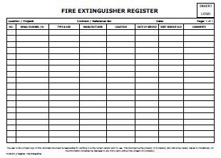 Register - Fire Extinguisher - Workplace Health and Safety ...