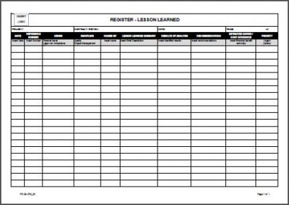 Register - Lesson Learned - Workplace Health and Safety | Inspections ...