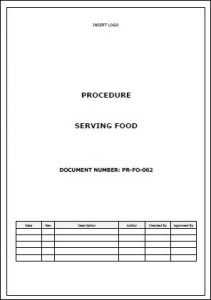 Procedure - Serving Food - Workplace Health and Safety | Inspections ...