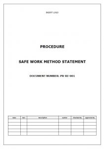 Procedure - Safe Work Method Statement - Workplace Health and Safety ...
