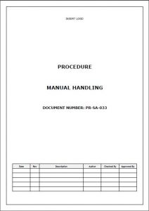 Procedure - Manual Handling - Workplace Health and Safety | Inspections ...