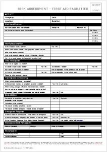 Risk Assessment - First Aid Facilities - Workplace Health and Safety ...