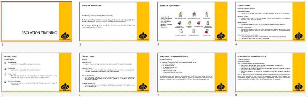 Training - Isolation Procedure - Workplace Health and Safety ...