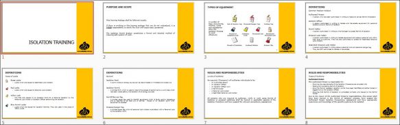 Training - Isolation Procedure - Workplace Health and Safety ...
