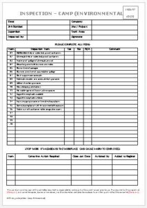 Inspection - Camp - Workplace Health and Safety | Inspections, Training ...