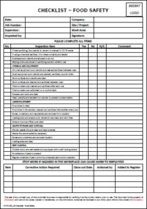 Checklist - Food Safety (Detailed) - Workplace Health and Safety ...