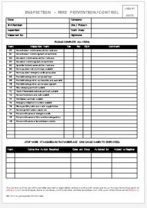 Inspection - Fire Prevention - Workplace Health and Safety ...