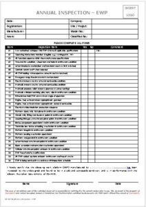 Annual Inspection - EWP - Workplace Health and Safety | Inspections ...