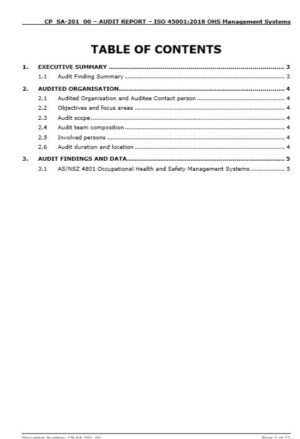 Audit - ISO 45001 Occupational Health and Safety Management Systems ...