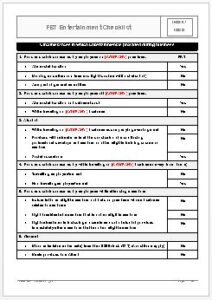 Checklist - FBT Entertainment Checklist - Workplace Health and Safety ...