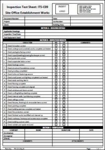 Inspection Test Sheet - ITS-C09 Site Office Establishment Works ...