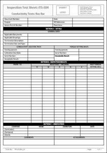 Inspection Test Sheet - ITS-E02 - Bus Bar.Bus Duct Installation ...