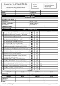 Inspection Test Sheet - ITS-E31 - Cable Installation - Workplace Health ...