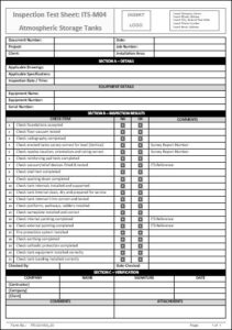 Inspection Test Sheet - ITS-M04 - Atmospheric Storage Tanks - Workplace ...