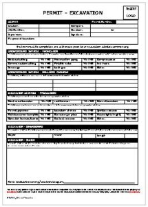 Permit - Excavation - Workplace Health and Safety | Inspections ...