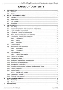 Manual - Health, Safety and Environment Management System - Workplace ...