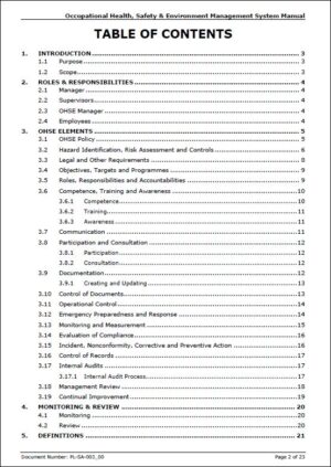 Manual - Occupational Health, Safety and Environment Management System ...