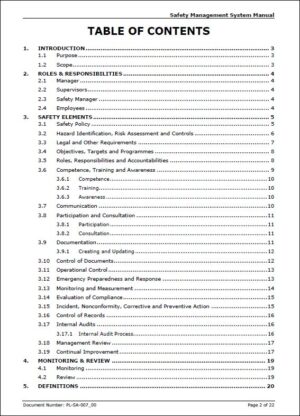 Manual - Safety Management System - Workplace Health and Safety ...