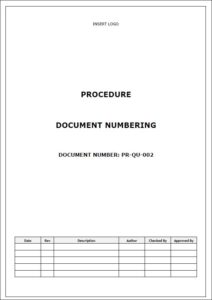 Procedure - Document Numbering - Workplace Health and Safety ...
