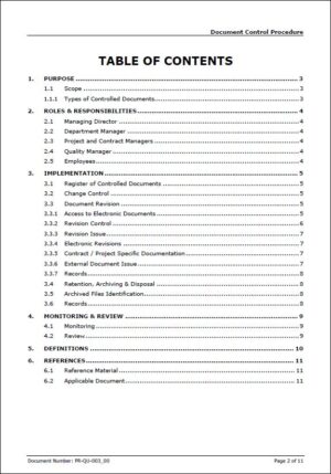 Procedure - Document Control - Workplace Health and Safety ...