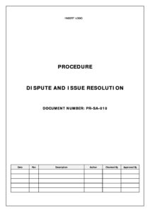 Procedure - Dispute and Issue Resolution - Workplace Health and Safety ...