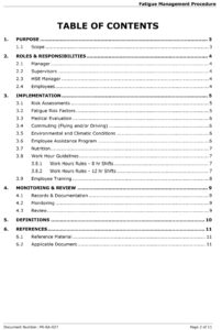 Procedure - Fatigue Management - Workplace Health and Safety ...
