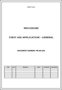 Procedure - First Aid Application - General - Workplace Health and ...