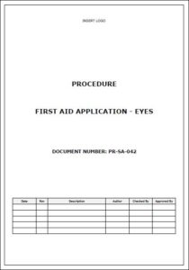 Procedure - First Aid Application - Eyes - Workplace Health and Safety ...